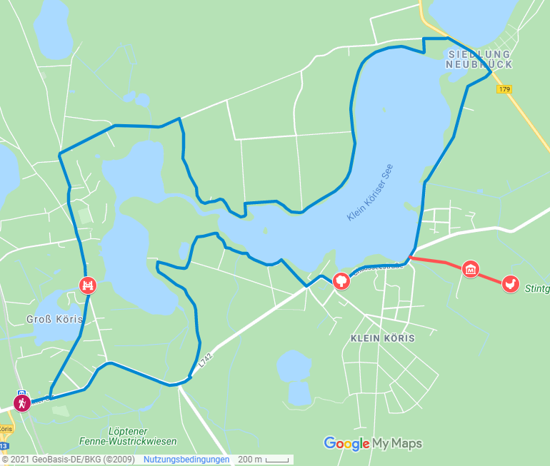 Wanderweg Klein Köriser See | Brandenburg | Wanderwegtester